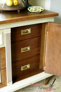 Vintage Drexel Buffet Makeover Hand Painted Before and After 2025